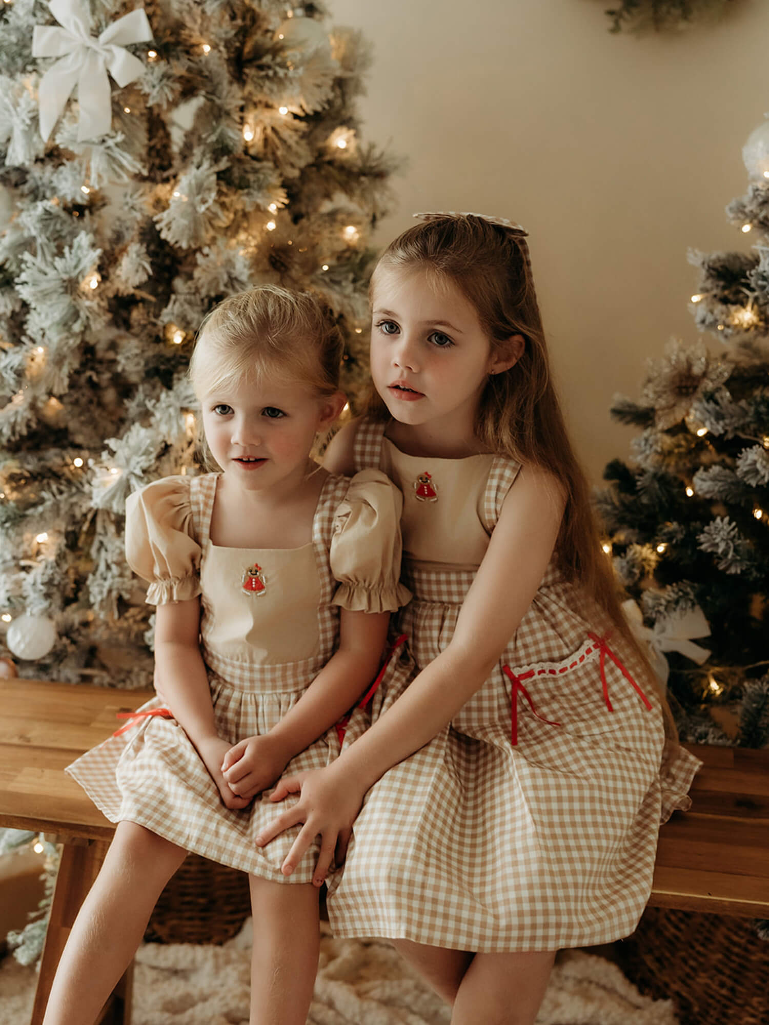 Ellie Christmas Baby Romper - Gingerbread - Oui Babe