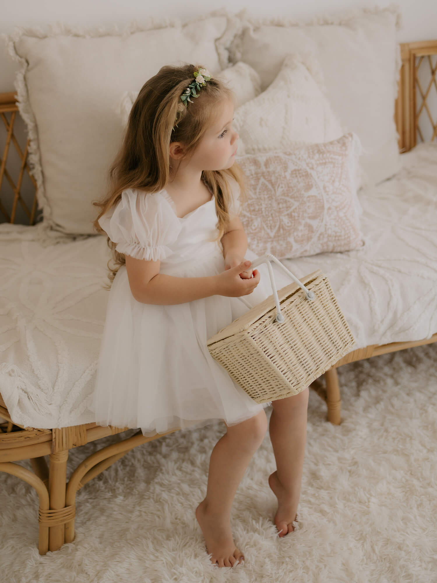 Layla Flower Girl Dress - Ivory - Oui Babe