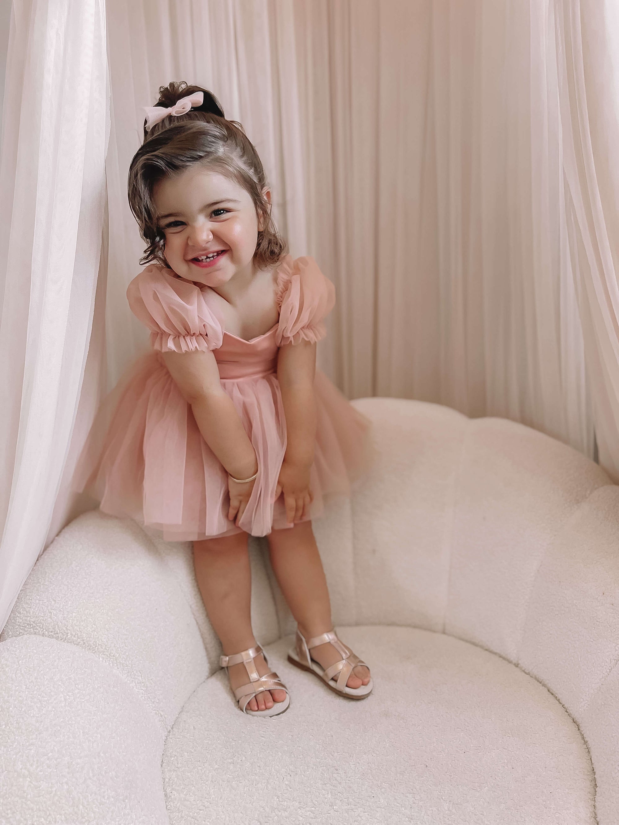 Layla Flower Girl Romper - Champagne - Oui Babe