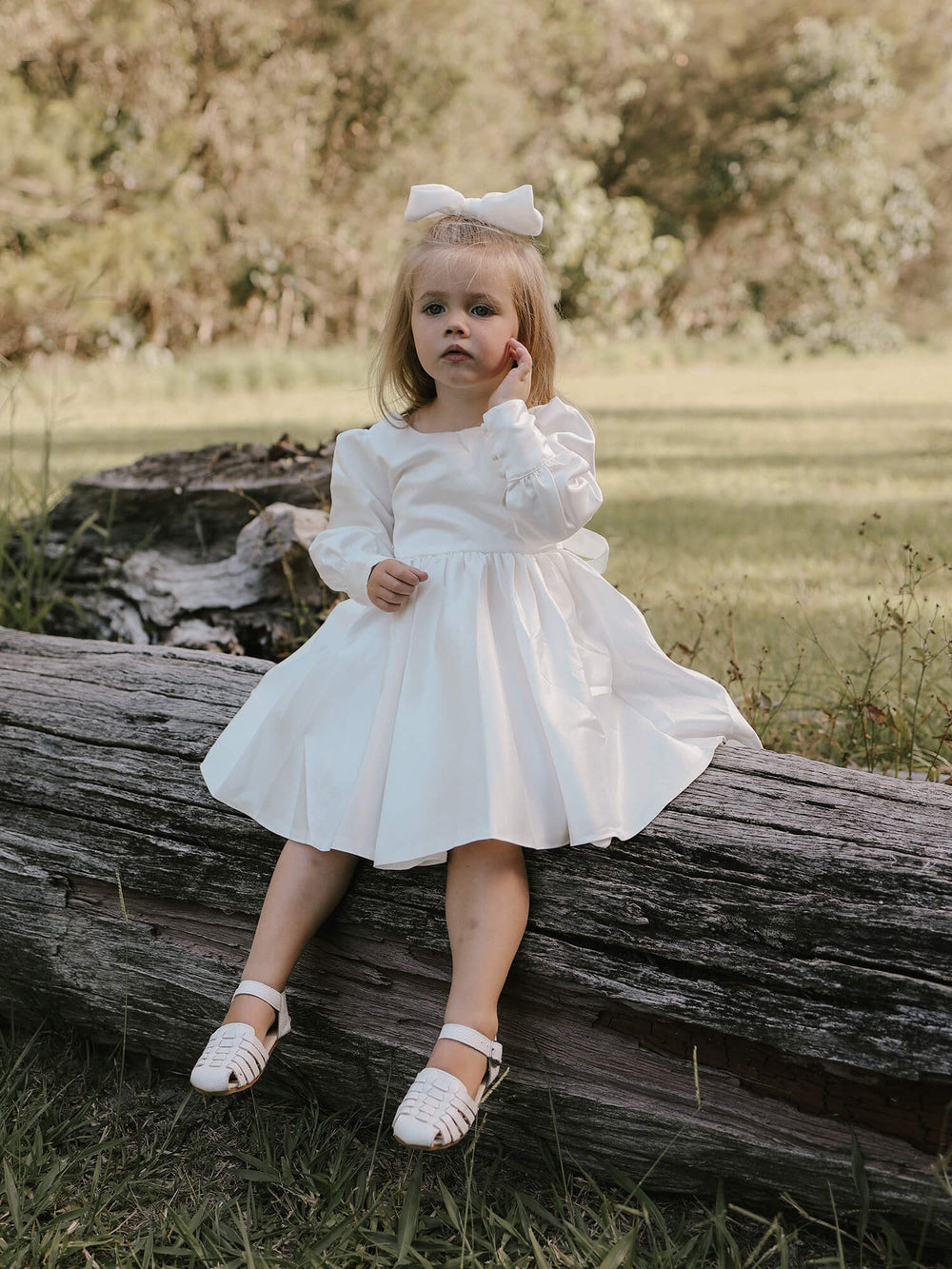 Adeline Dress - Long Sleeve Flower Girl Dress - Oui Babe